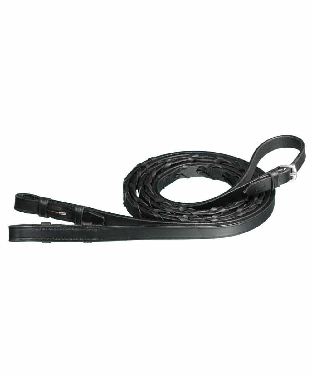 Tough1 Silver Fox Extra Long Laced Reins - Cowpokes Work and Western